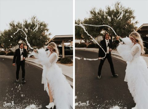 Rock N Roll Vegas Elopement | Sarah & Merritt - Jamie Y Photography