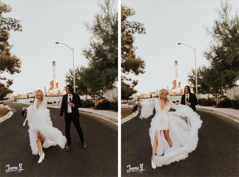 Rock N Roll Vegas Elopement | Sarah & Merritt - Jamie Y Photography